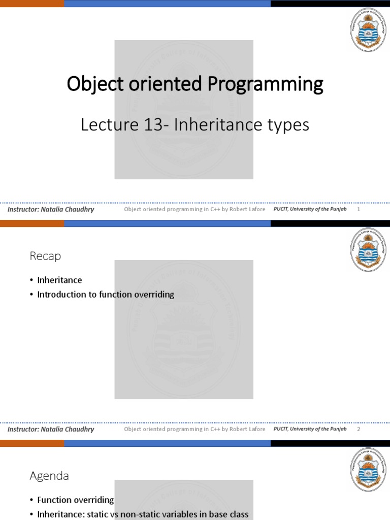 13 - Inheritance Types PDF | PDF | Class (Computer Programming) | Inheritance (Object Oriented ...
