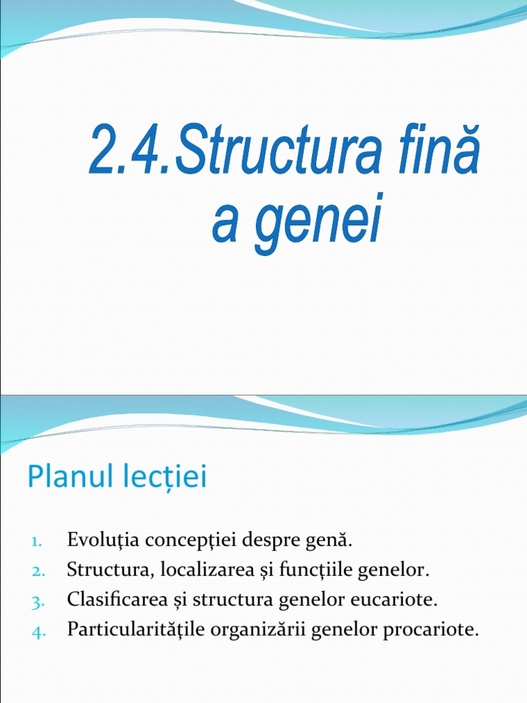 2 - 4 - Structura Genei | PDF