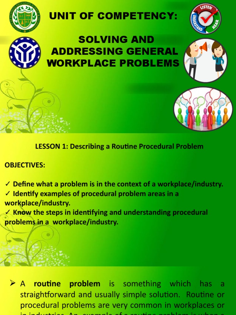 Module 3 Solving or Addressing Genral Workplace Problems | PDF | Risk ...