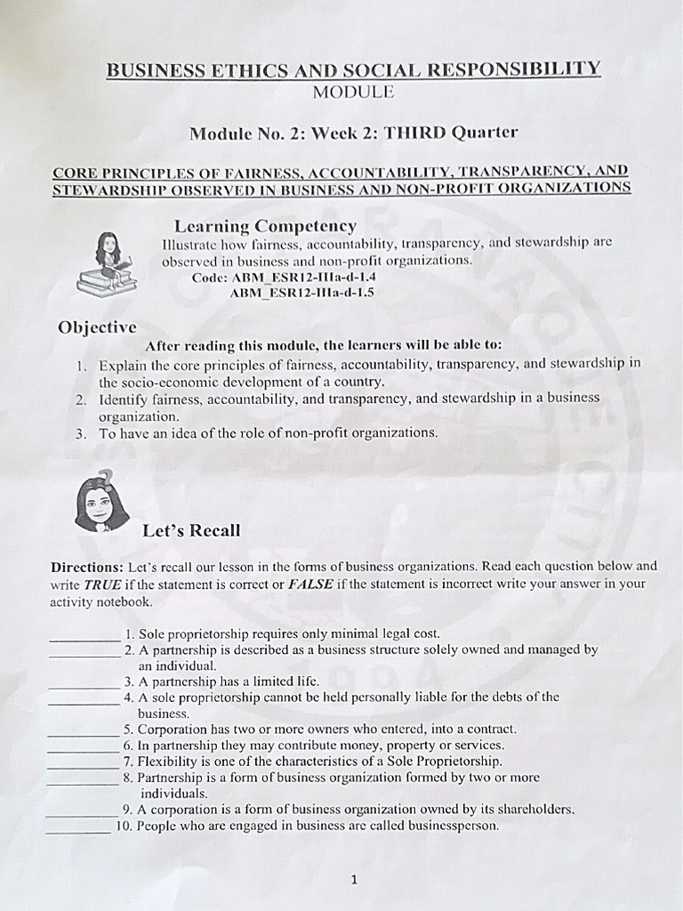 Business Ethics Module 2 | PDF