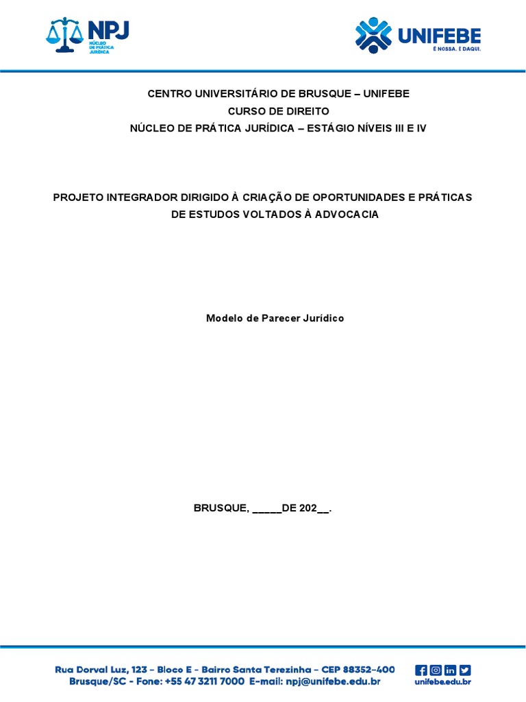 Modelo de Parecer Jurídico | PDF