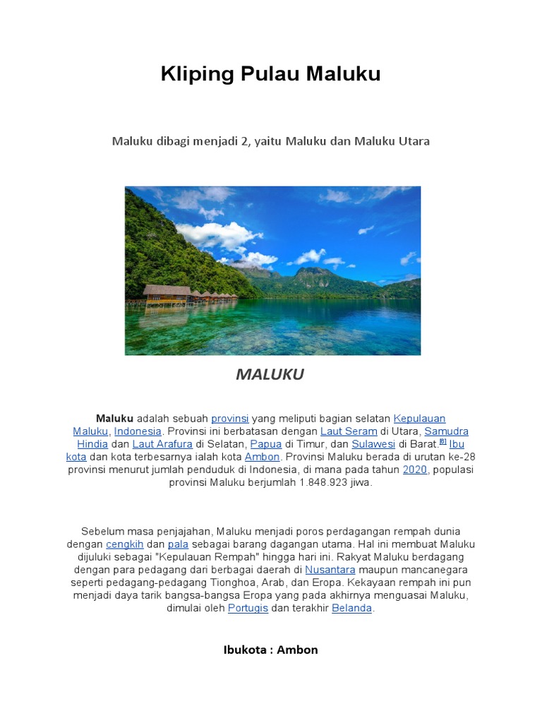 Kliping Pulau Maluku | PDF