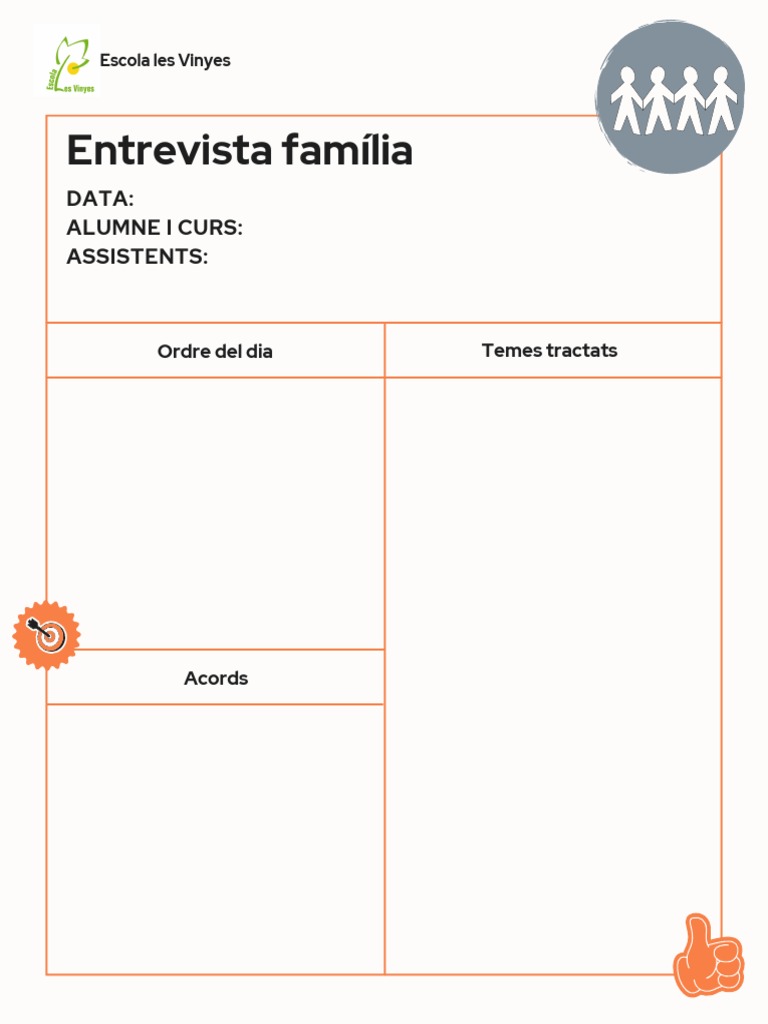 Plantilla Entrevista Familia | PDF