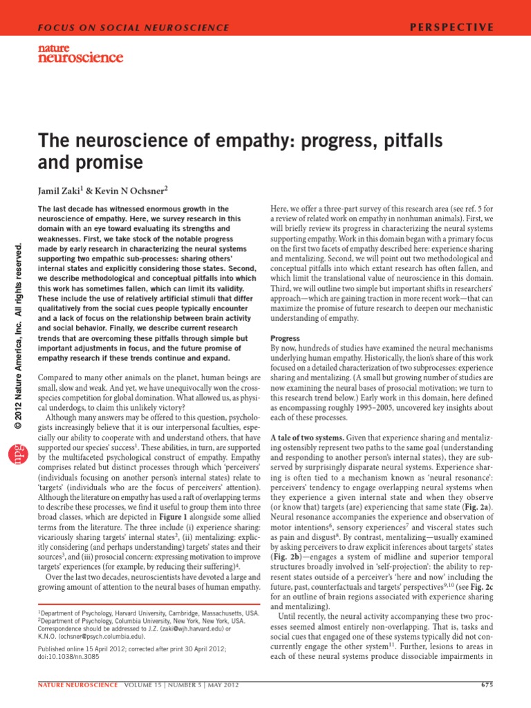 Empatia | PDF | Empathy | Neuroscience