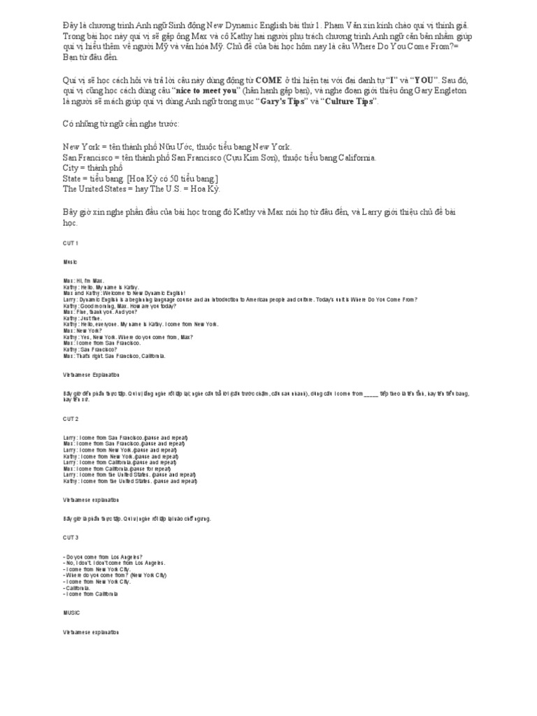 New Dynamic English | PDF