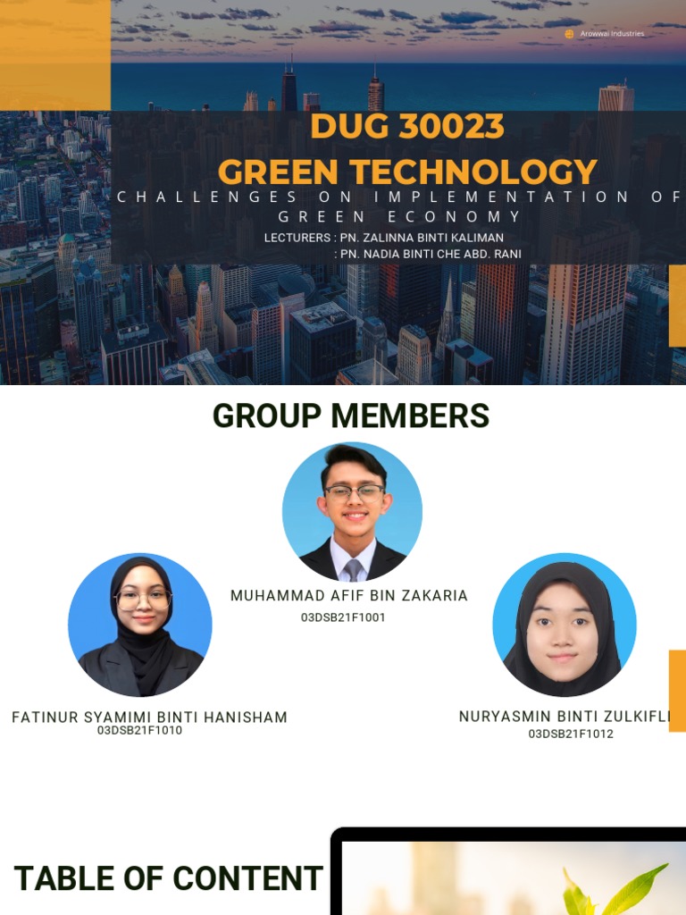 Dug 30023 Green Technology | PDF | Vocational Education | Green Economy