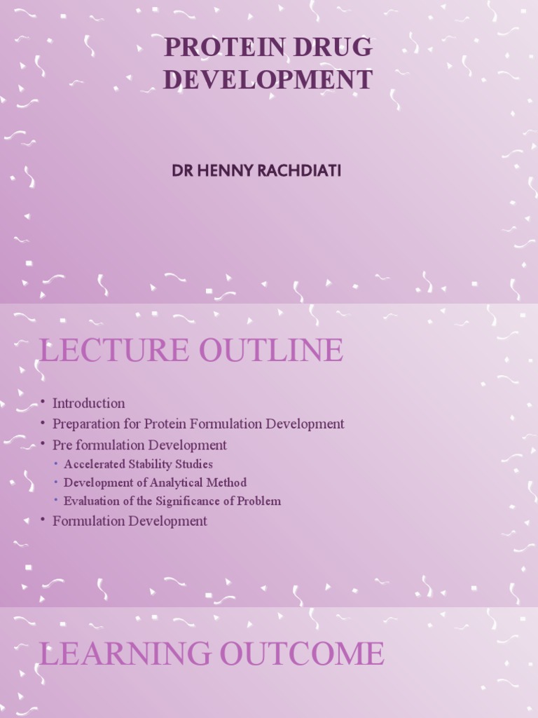 Protein Drug Development | PDF | Pharmaceutical Formulation | Proteins