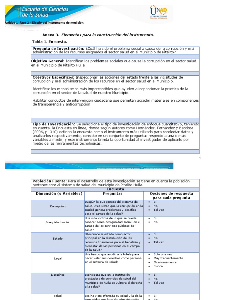 Anexo 3 - Matriz Elementos para La Construcción Del Instrumento - Fase 2 | Descargar gratis PDF ...