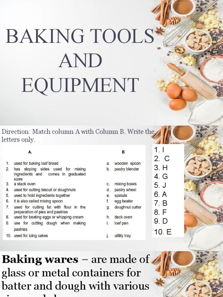 Baking Tools and Equipment | PDF | Baking | Dutch Oven