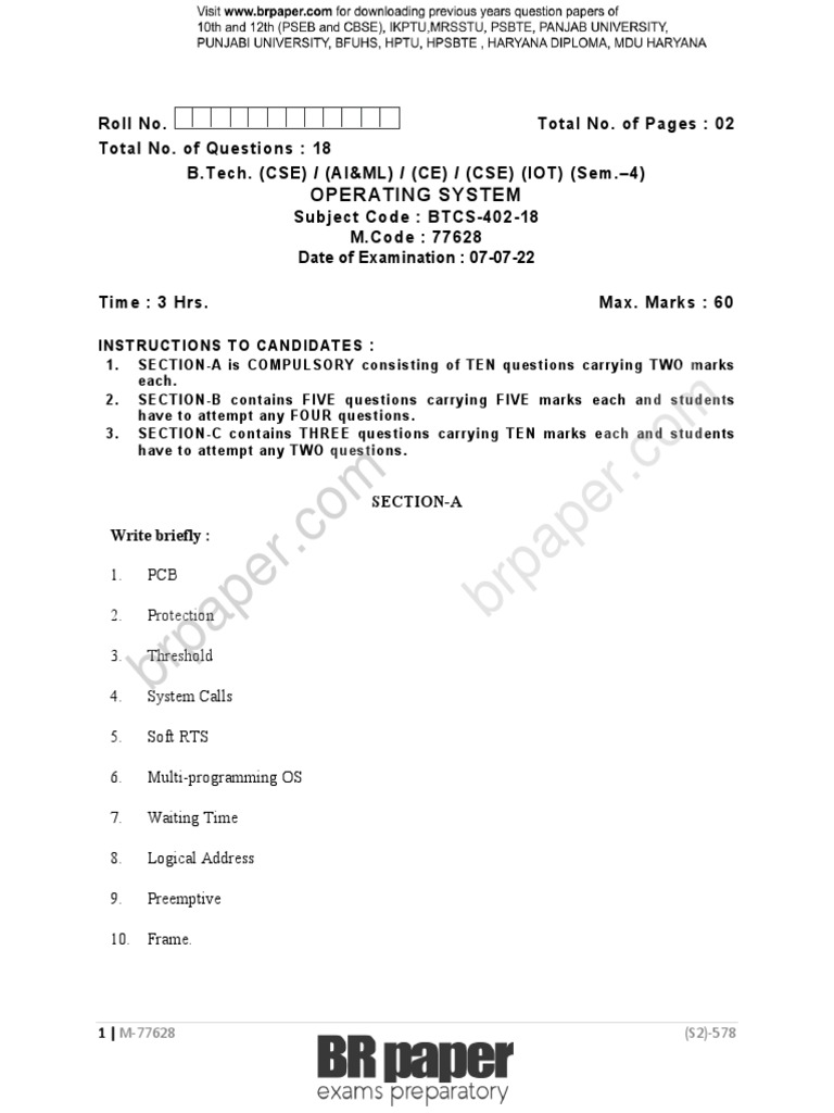 Os 4th May2022 Pdf Operating System Technology Computing 