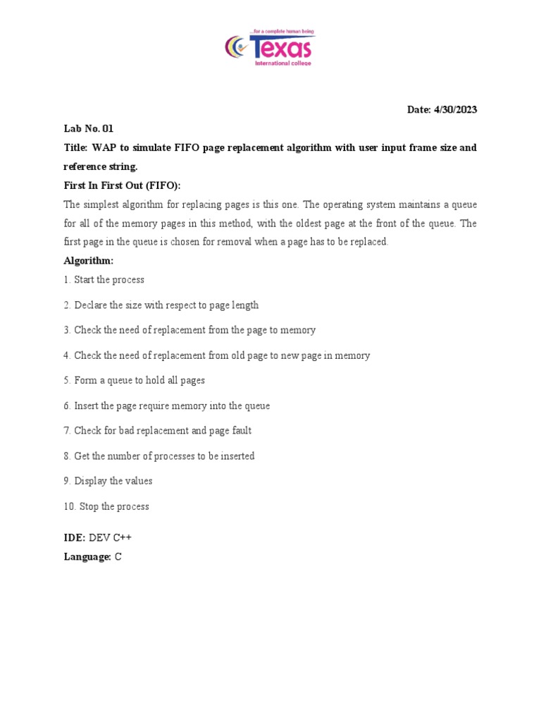 Os Labreport Pdf Queue Abstract Data Type Computer Programming 