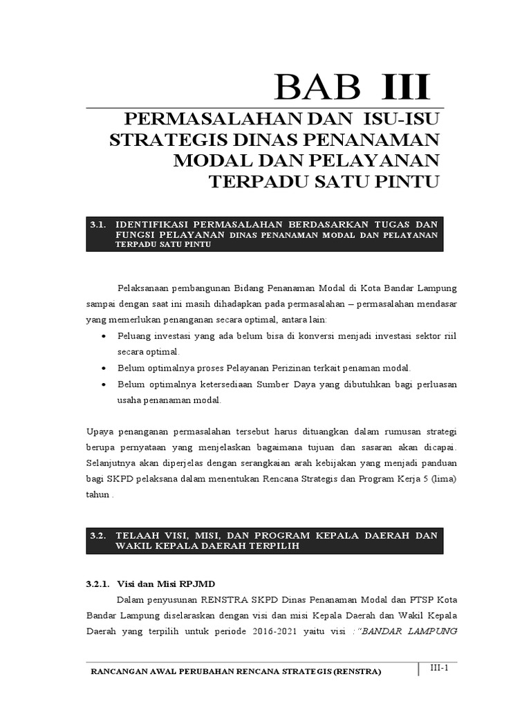 Bab 3 Permasalahan Dan Isu-Isu Strategis Perangkat Daerah | PDF