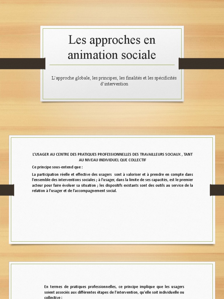 Cours 6 Approches - Docx Powerpoint | PDF | Travail social | Invalidité
