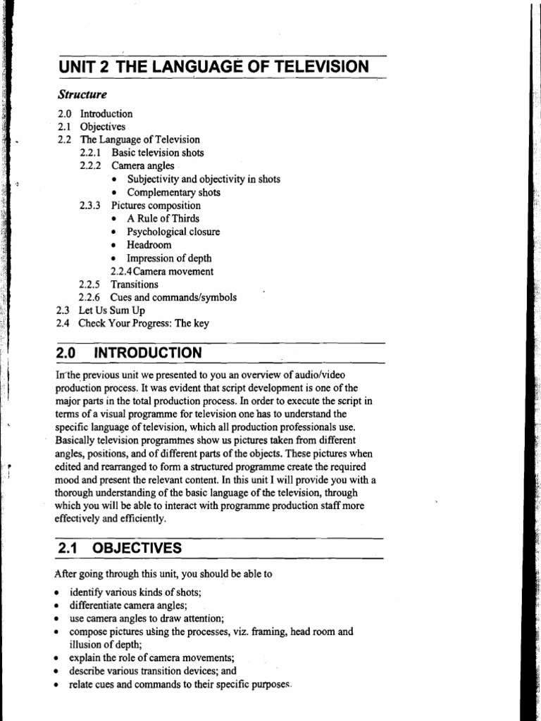 Unit 2 PDF | PDF | Composition (Visual Arts) | Camera