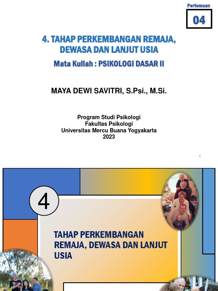 PD2 - 04 - Tahap Perkembangan Remaja Dewasa Lanjut Usia 2023 PDF | PDF