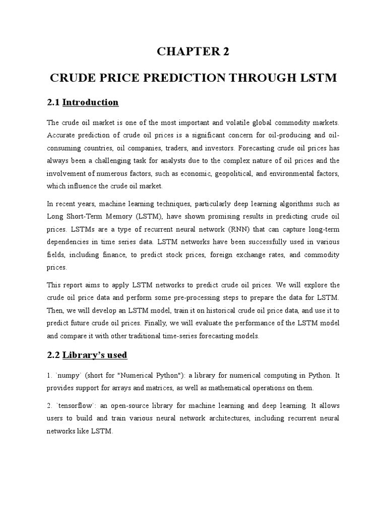 LSTM for Crude Oil Price Prediction | PDF | Machine Learning | Deep ...