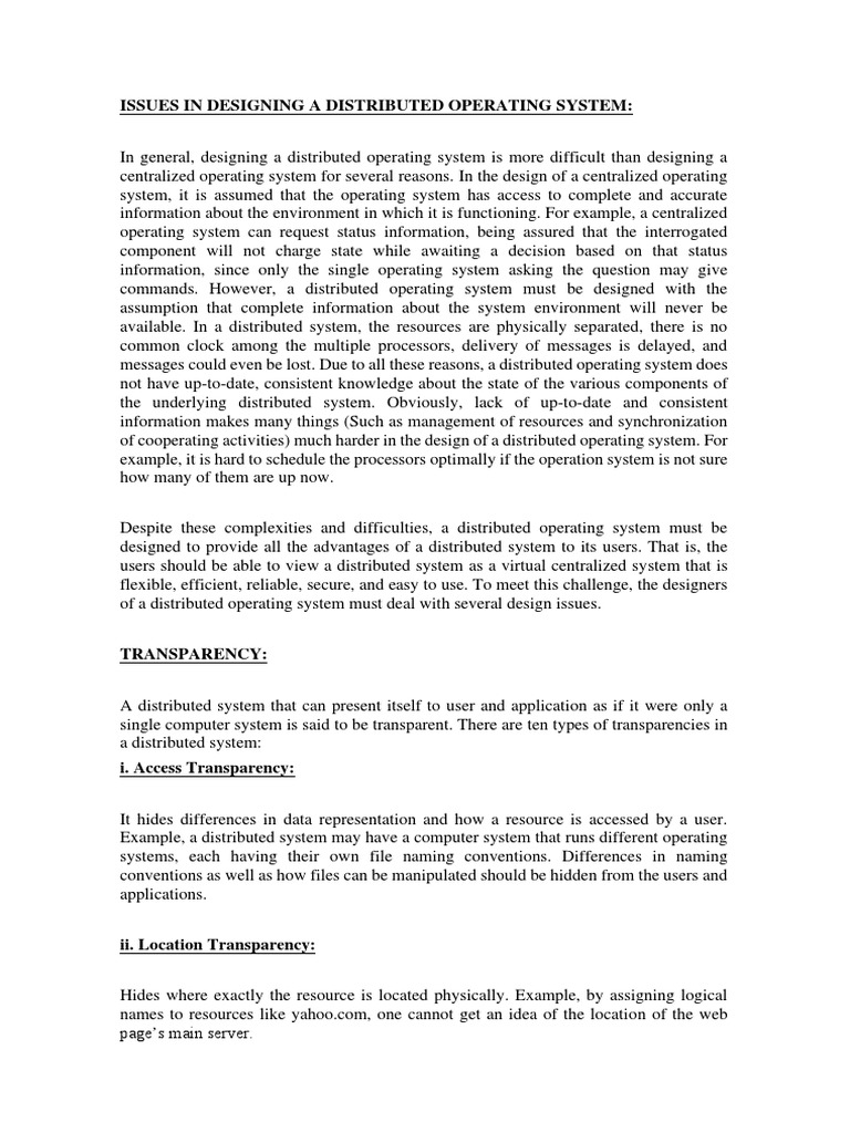 Issues in Designing The Distributed Systems | PDF | Cache (Computing) | Replication (Computing)