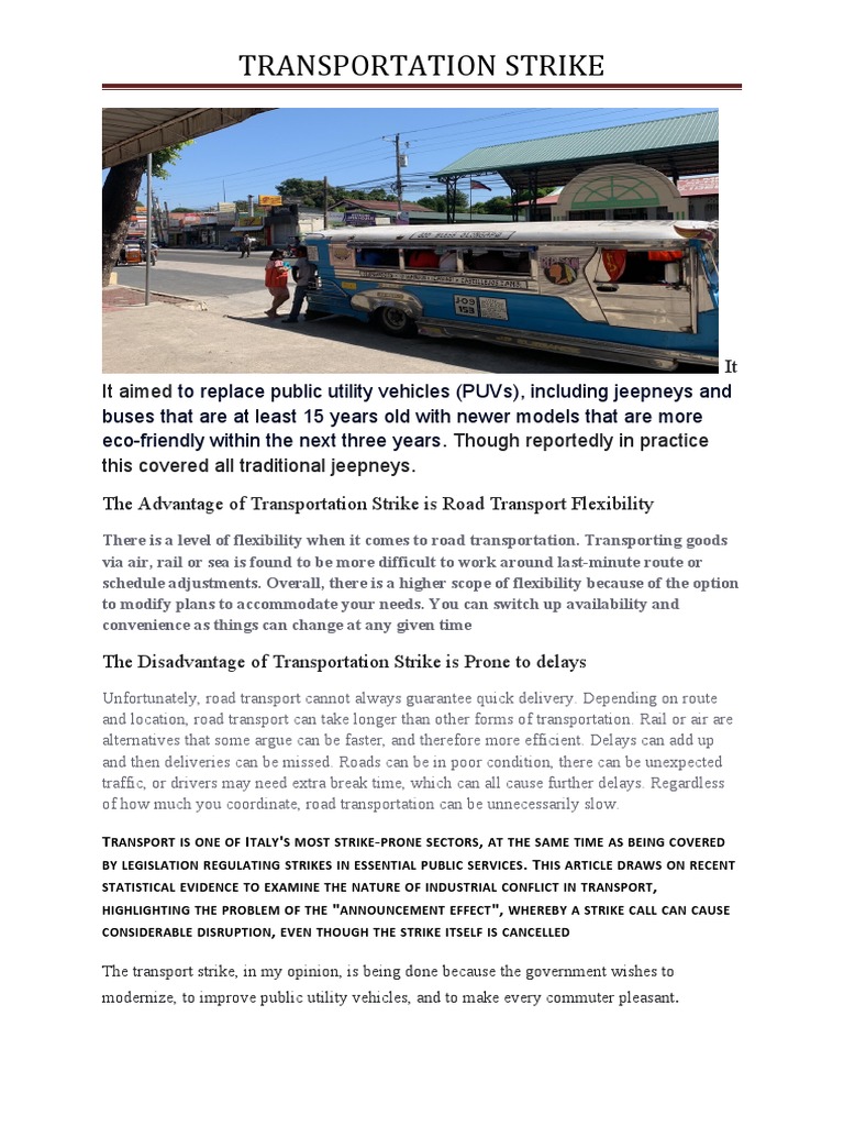Transportation Strike | PDF