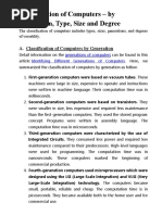 Classification of Computers According To Technology and Size | PDF ...