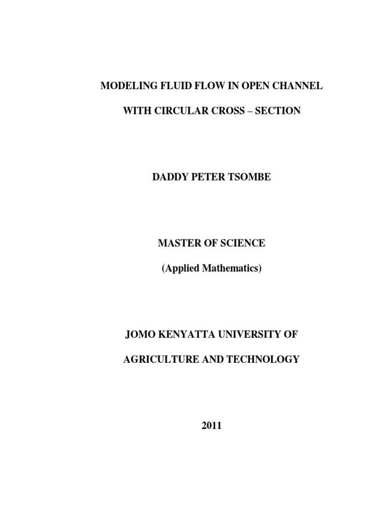 Tsombe, D.Peter - MSC - Science (Applied Mathematics) - 2011 PDF | PDF | Fluid Dynamics | Fluid ...