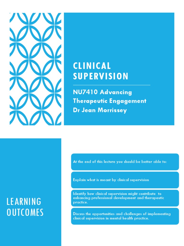 Clinical Supervsion 2022 PDF | PDF | Nursing | Mental Health