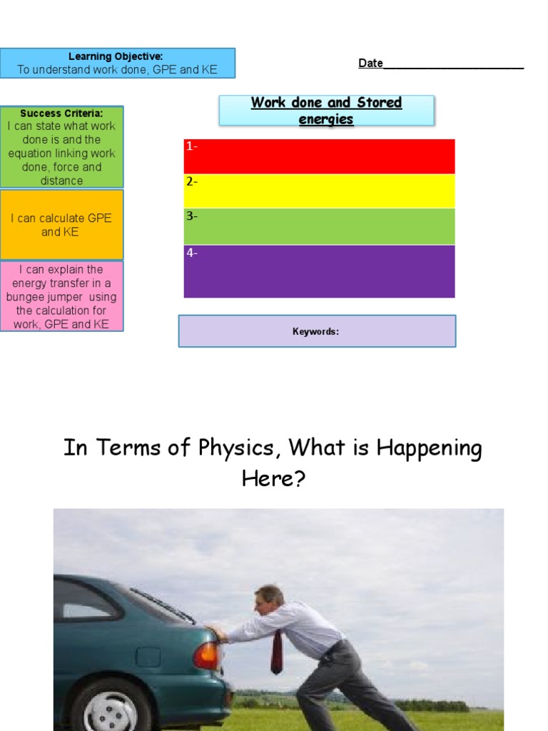Lesson 4 Stored Energies | PDF | Potential Energy | Kinetic Energy