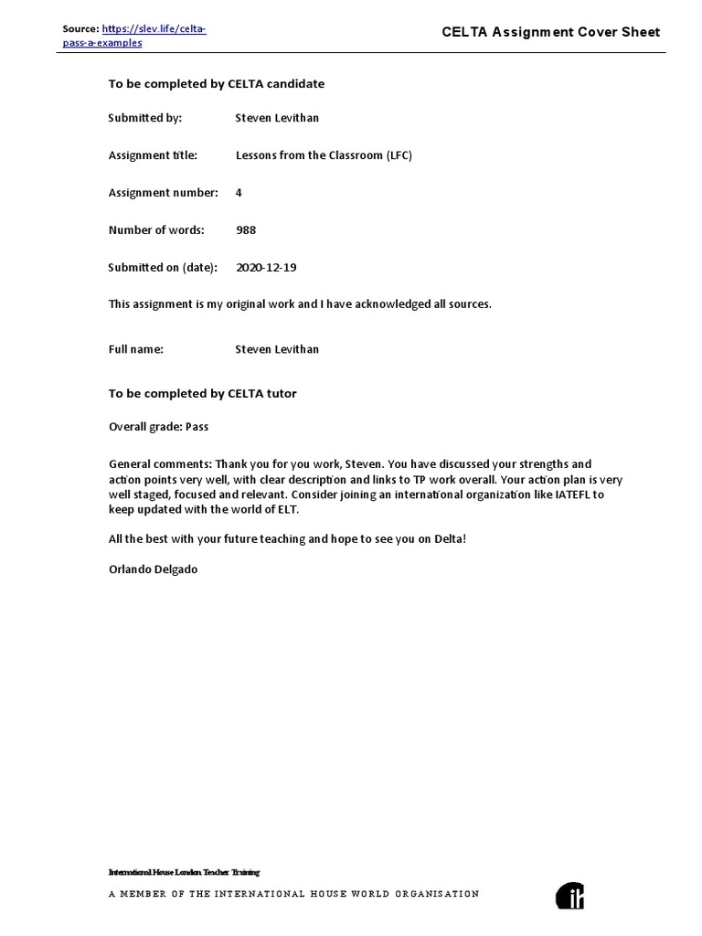 Assignment 4 LFC | PDF | Lesson Plan | Communication