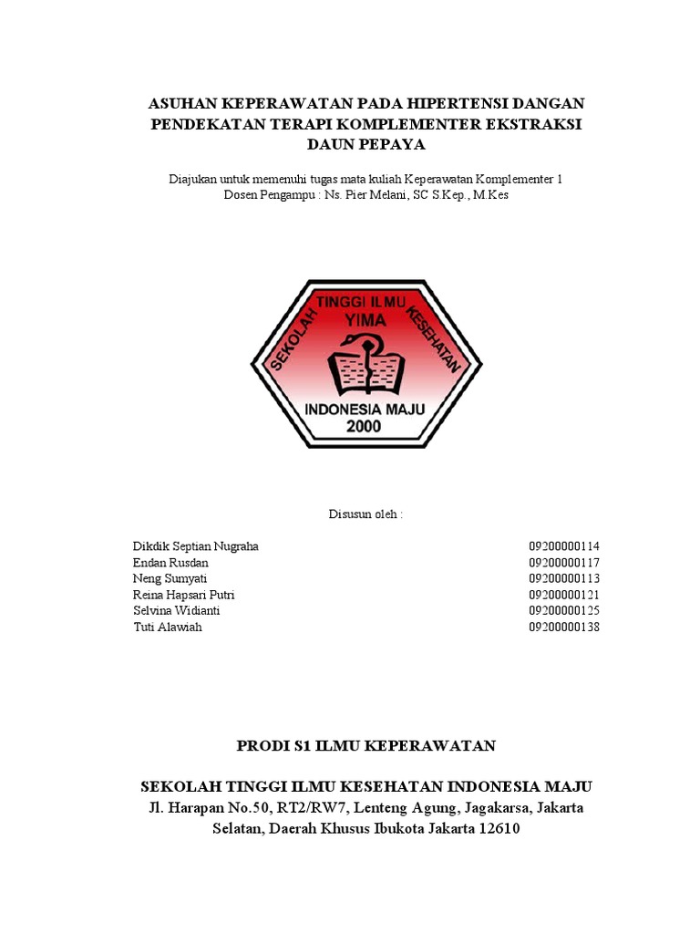 Askep Komplementer Hipertensi Kel 3 | PDF