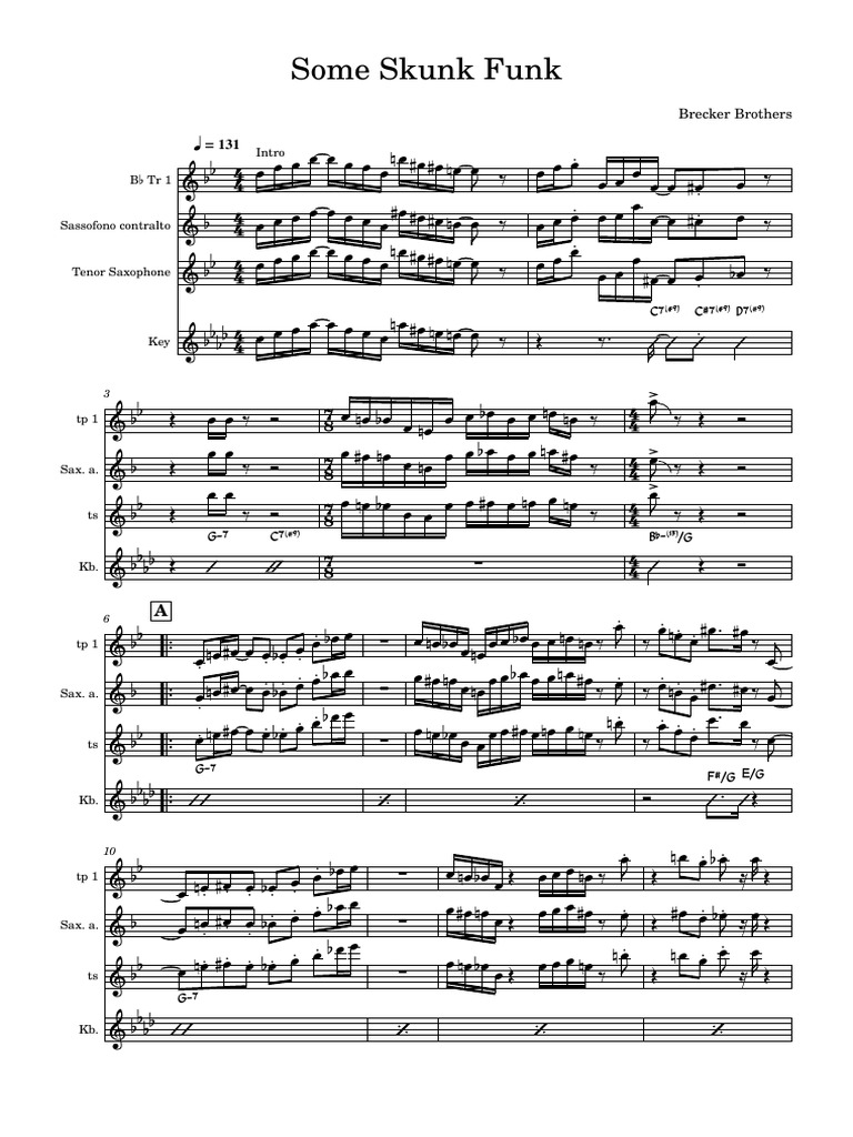Some Skunk Funk | Download Free PDF | Orchestras | Reed Aerophones