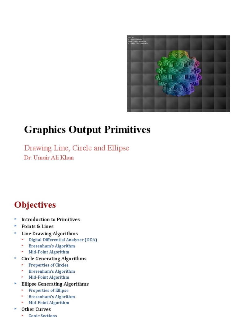 Chapter 2 - Graphics Output Primitives | PDF | Ellipse | Circle