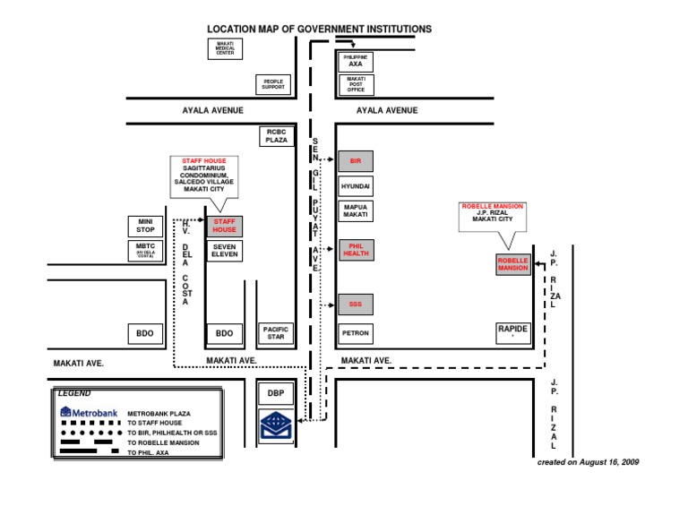 Location Map of Metrobank Institutions | PDF