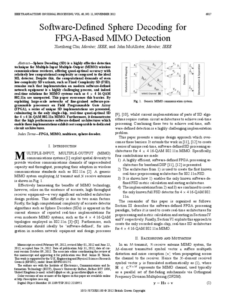 15 4 21trans Ieee 2012 Software Defined Sphere Decoding For Fpga Based Mimo Detection