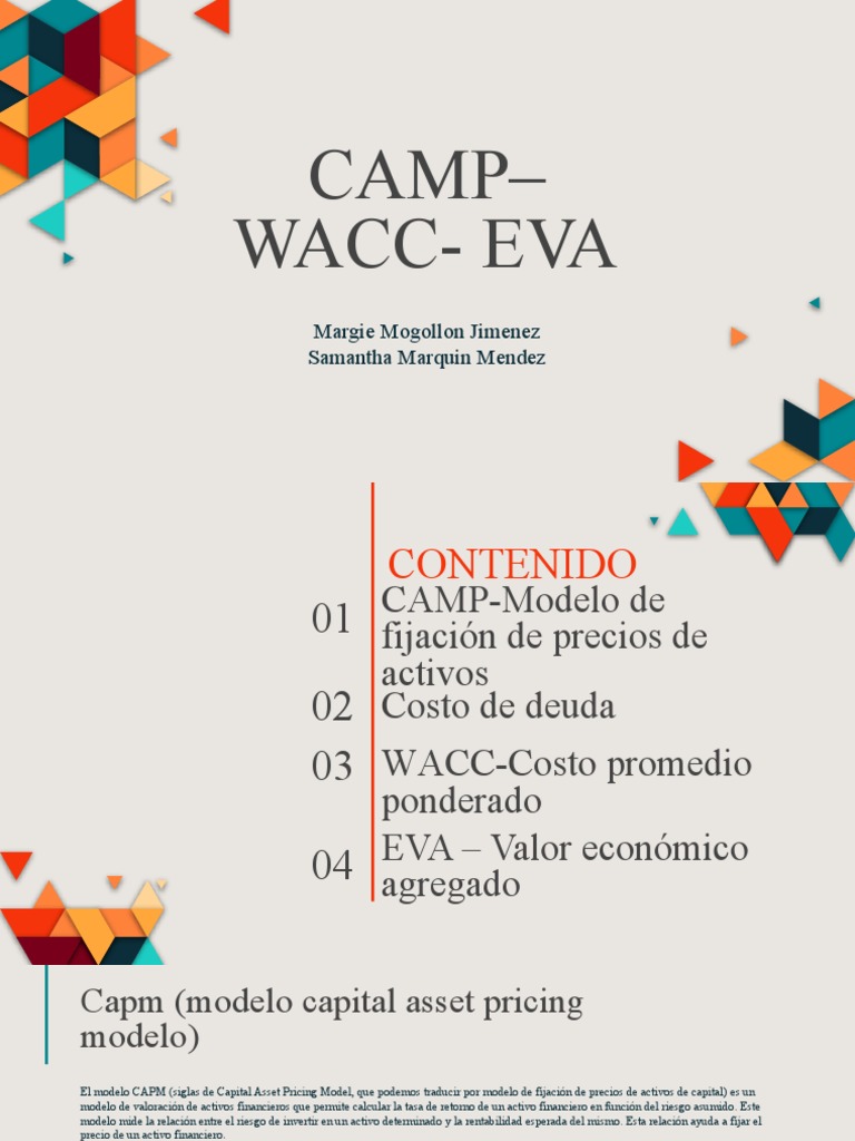 CAPM, Costo de Deuda y WACC | PDF | Finanzas y dinero
