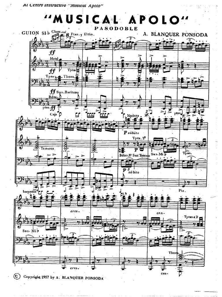 Musical Apolo-Partitura | PDF