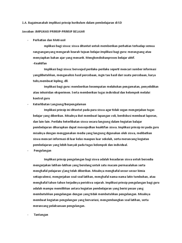 Sele Sele Tugas 1 Pendidikan Anak Di SD | PDF