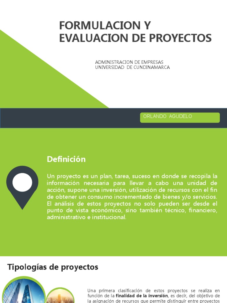 Formulacion y Evaluacion de Proyectos Generalidades | PDF | Evaluación | Mercado (economía)
