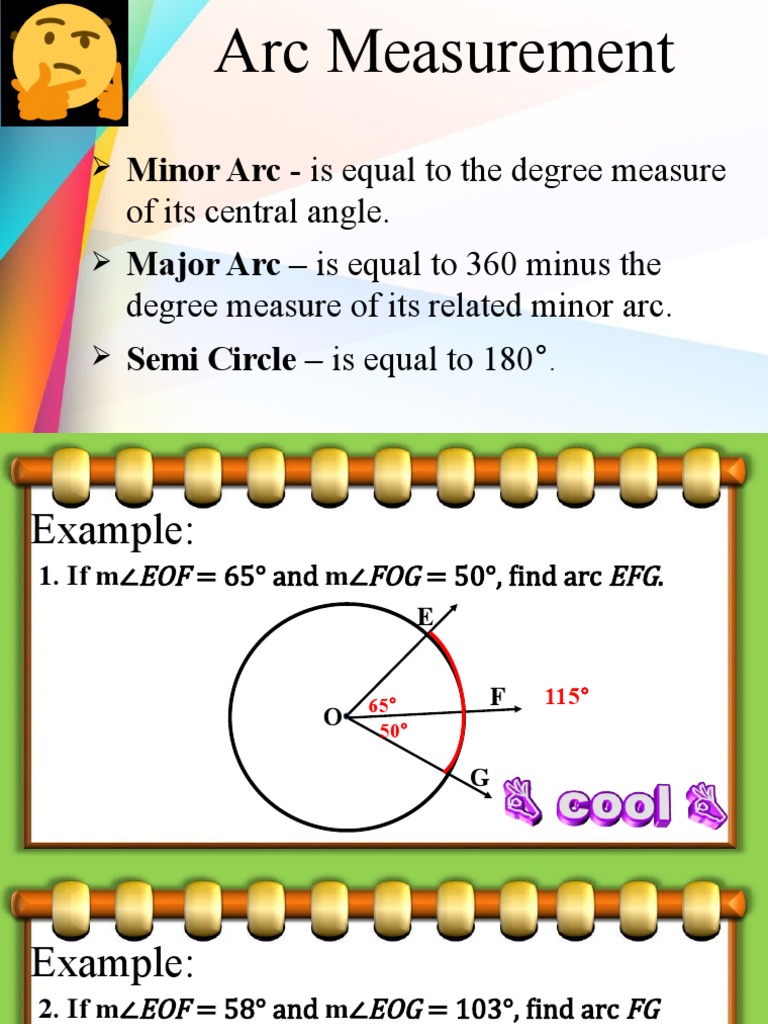 Understanding Arc Measurements in Geometry | PDF