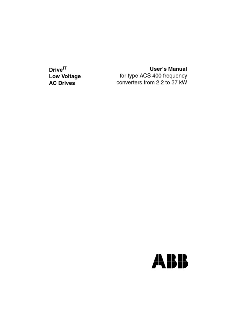 Manual Ingles Inversor Acs400 Abb | PDF | Alternating Current | Power ...