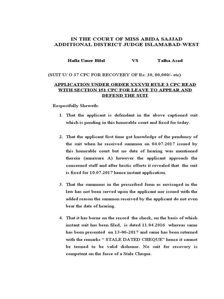 application-for-leave-to-appearand-defend-hafiz-umar-bilal-vs-talha