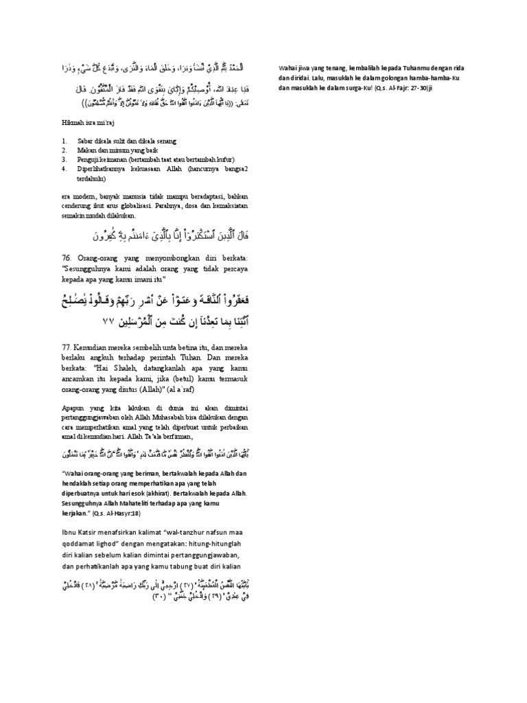 Hikmah Isra Miraj | PDF | Agama & Spiritualitas