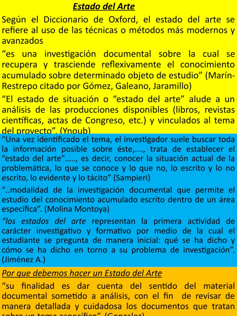 Estado Del Arte - Estructura | PDF | Conocimiento | Estado (política)