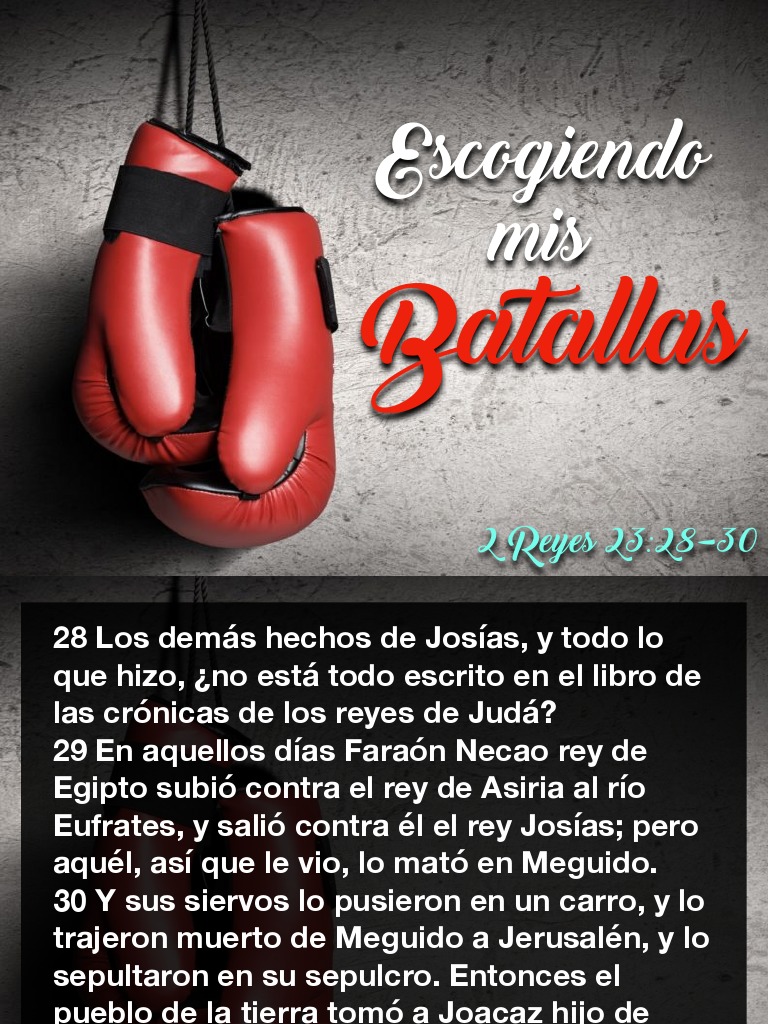 Escogiendo Mis Batallas 2 Reyes 23 28 30 PDF | PDF
