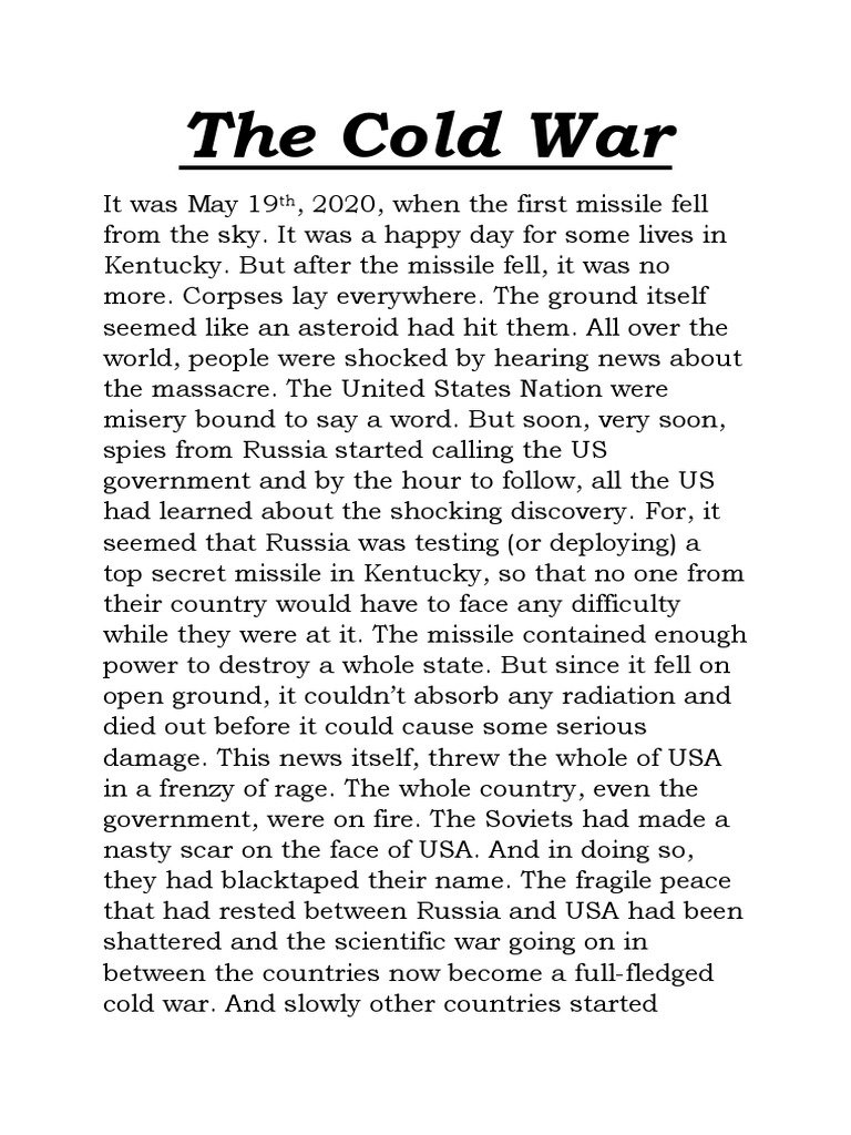 The Cold War PDF | PDF | The United States | Russia