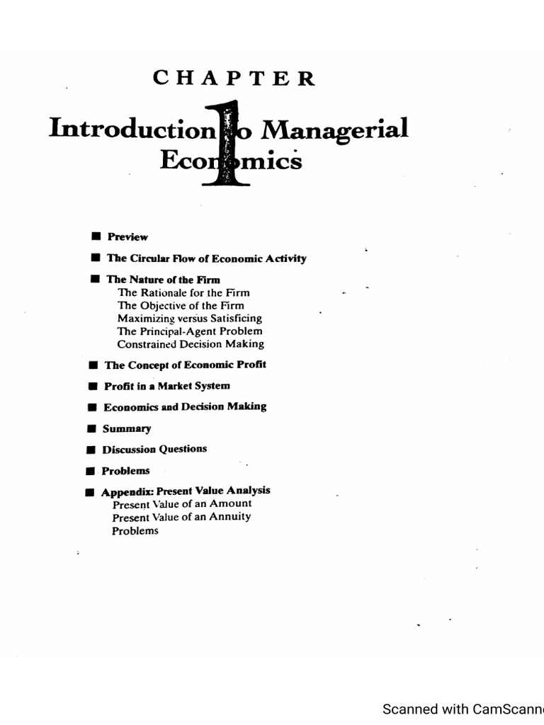 Chapter 1 Introduction To Managerial Economics | PDF