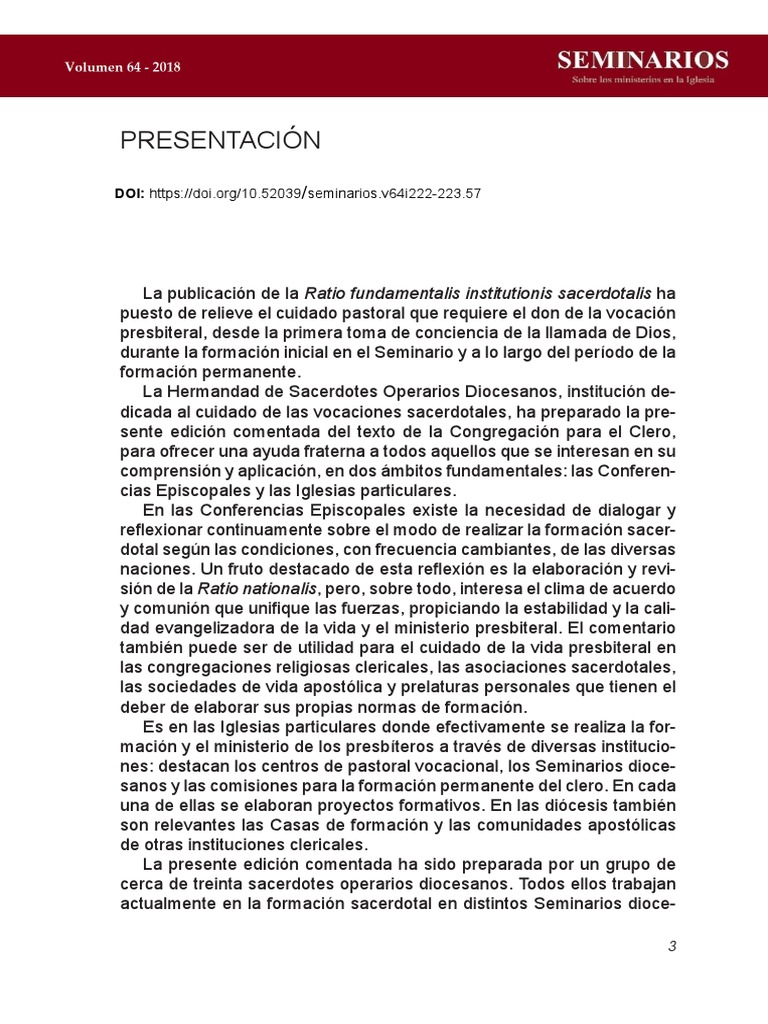 57-Texto Del Articulo-100-1-10-20210321 PDF | PDF | Seminario | obispo 57-Texto Del Articulo-100-1-10-20210321 PDF | PDF | Seminario | obispo