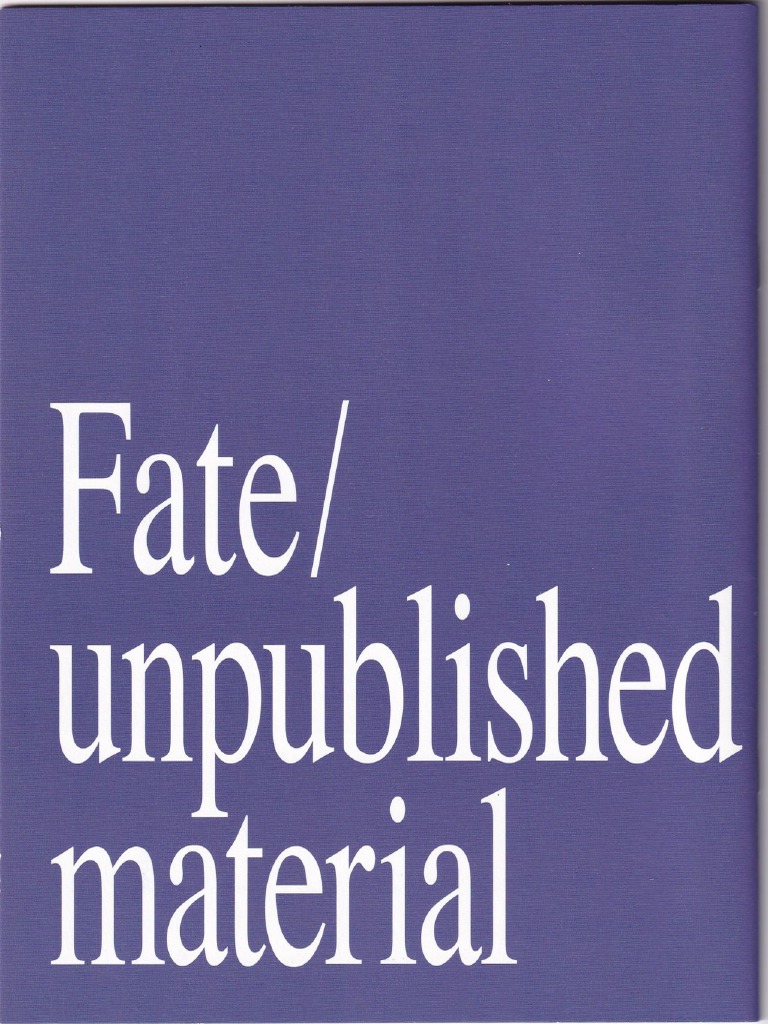 Fate Unpublished Material JP PDF | PDF