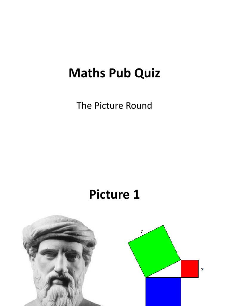 Maths Pub Quiz Picture Round | PDF