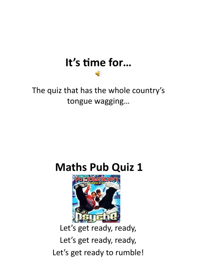 Maths Pub Quiz 1 | PDF