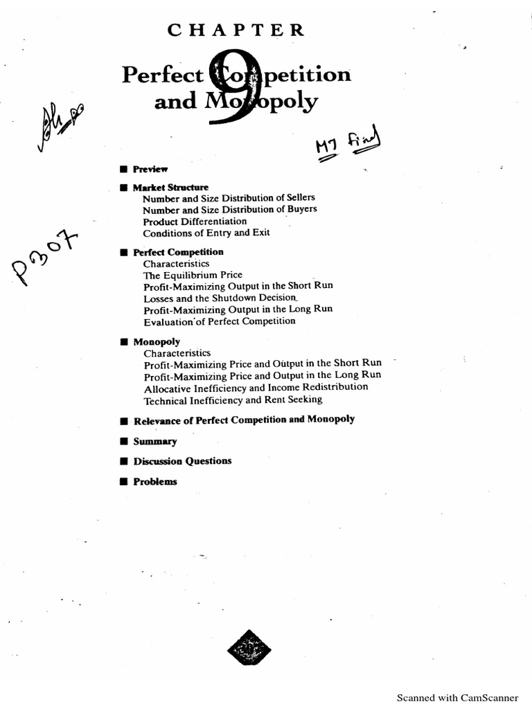 Chapter 9 Perfect Competition and Monopoly PDF | PDF