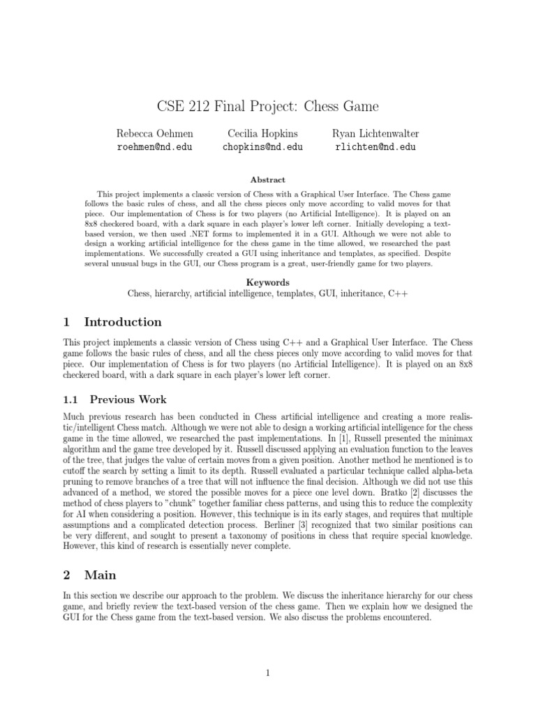 GUI Chess Game Implementation in C++ | PDF | Class (Computer Programming) | Graphical User ...